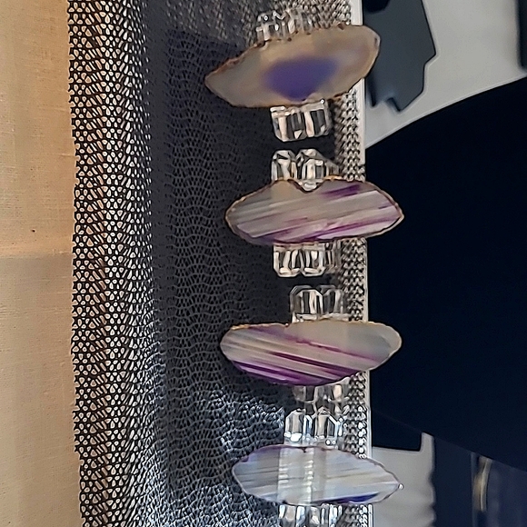 DMS Designs | Dining | New 4 Brazilian Agate Quartz Purple Luxury ...